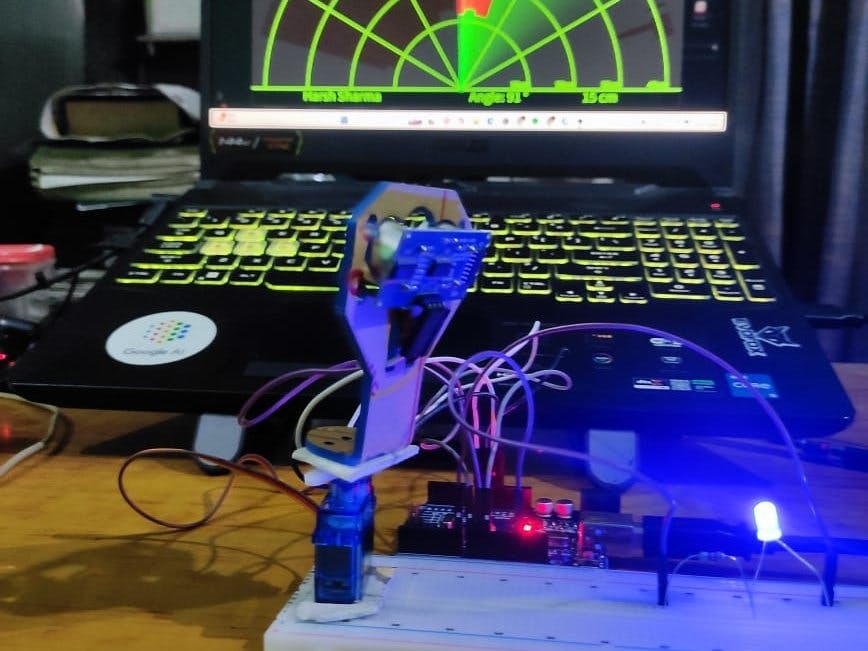 Mini Ultrasonic Radar with Arduino UNO for Object Detection Project