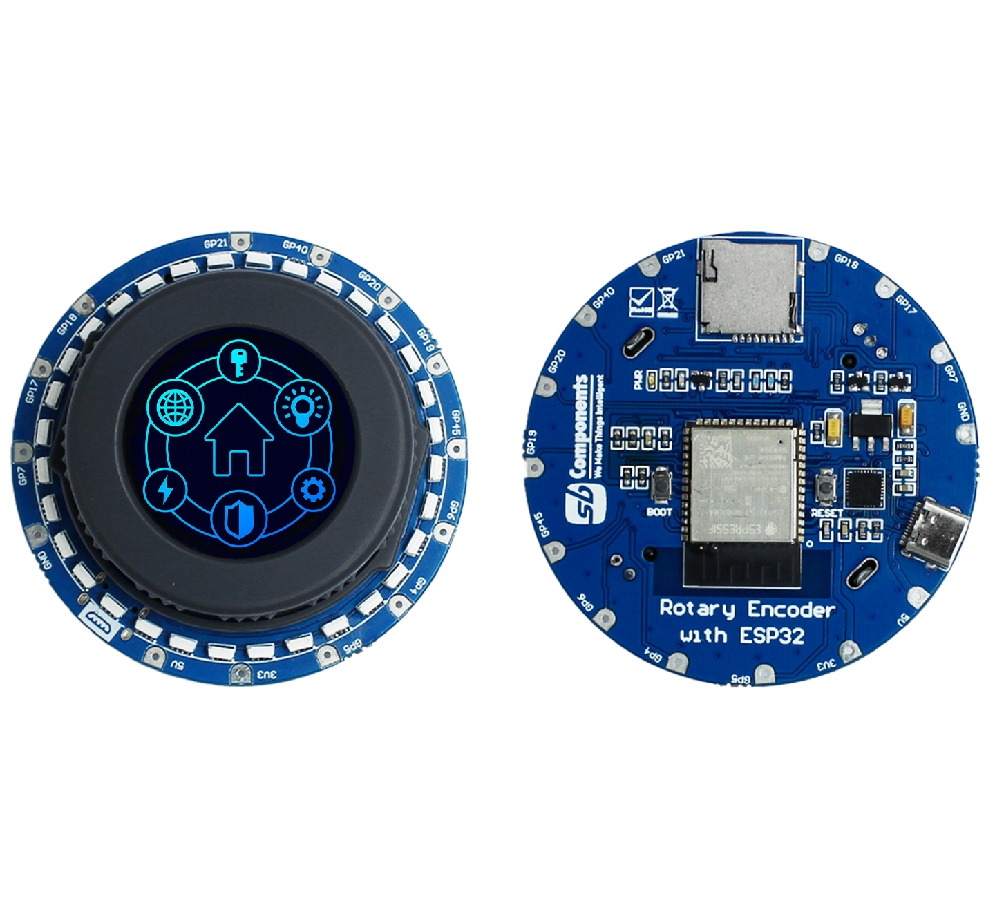 Rotary Encoder - LED Array & Touch LCD for ESP32/Pico/HAT Rotary Encoder - LED Array & Touch LCD for ESP32/Pico/HAT