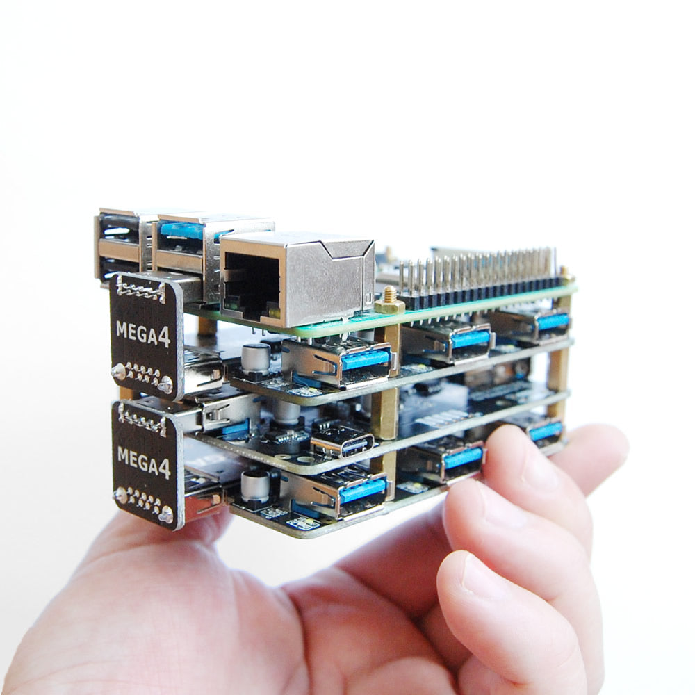 MEGA4: 4-Port USB 3.1 PPPS Hub For Raspberry Pi 4B – SB Components Ltd