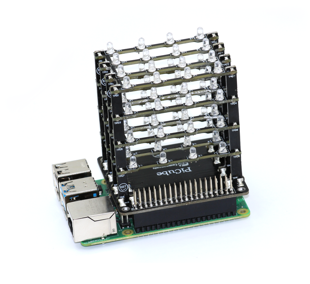 PiCube: 4x4x4 LED Cube Kit | Raspberry Pi Led Cube Kit