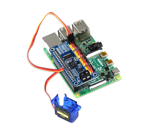 Home 16 Channel 12-bit Servo Driver - I2C Interface Module, Servo Driver HAT for Raspberry Pi