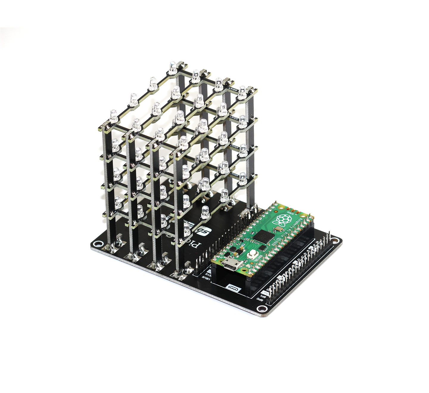 Pico Cube Assembled Led Cube For Raspberry Pi Pico Sb Components
